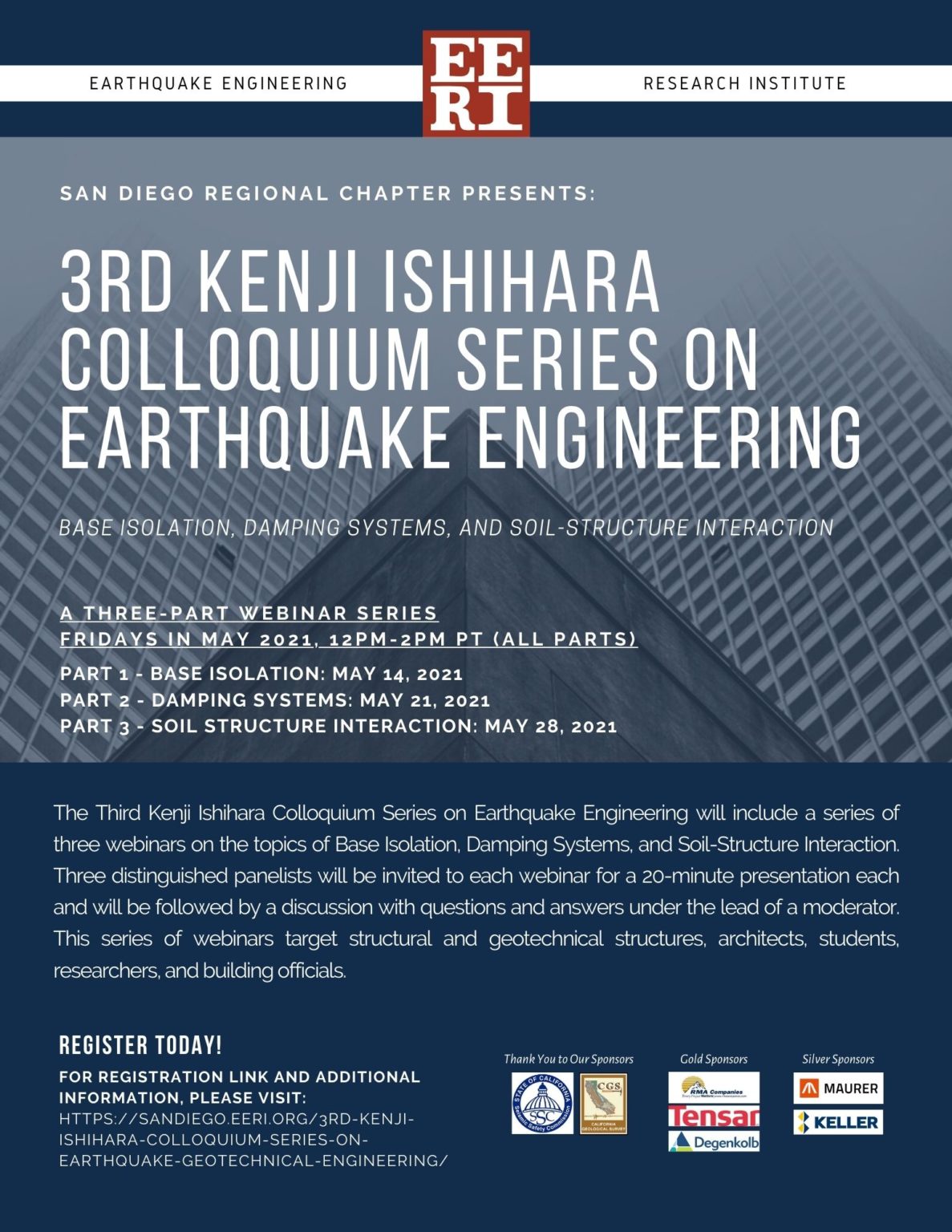 3rd Kenji Ishihara Colloquium Series on Earthquake Geotechnical ...