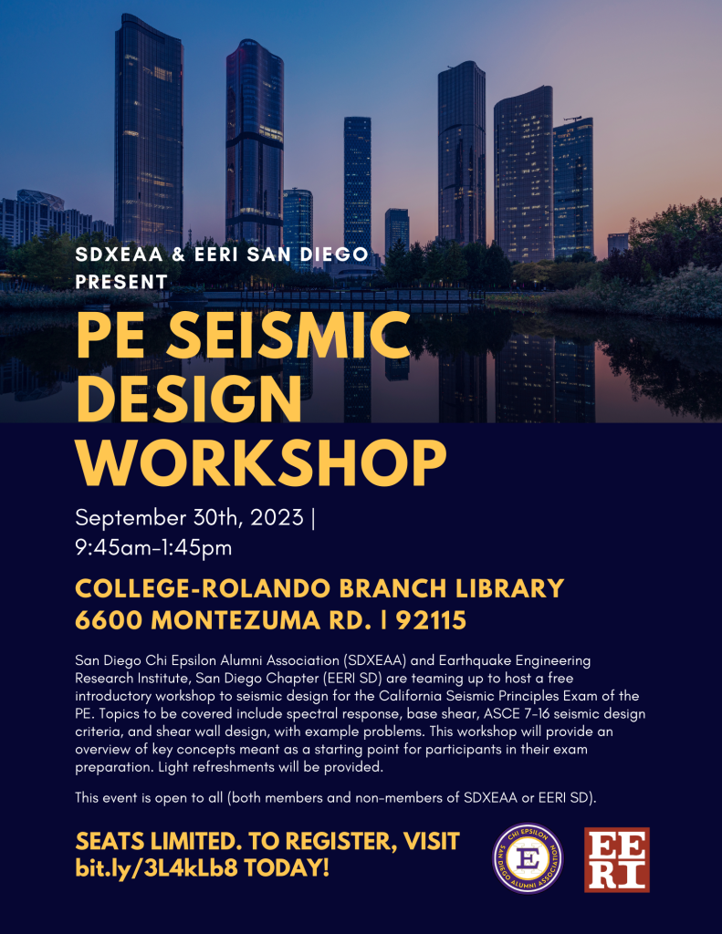 SDXEAA & EERI SD PE Seismic Design Workshop : San Diego Regional Chapter